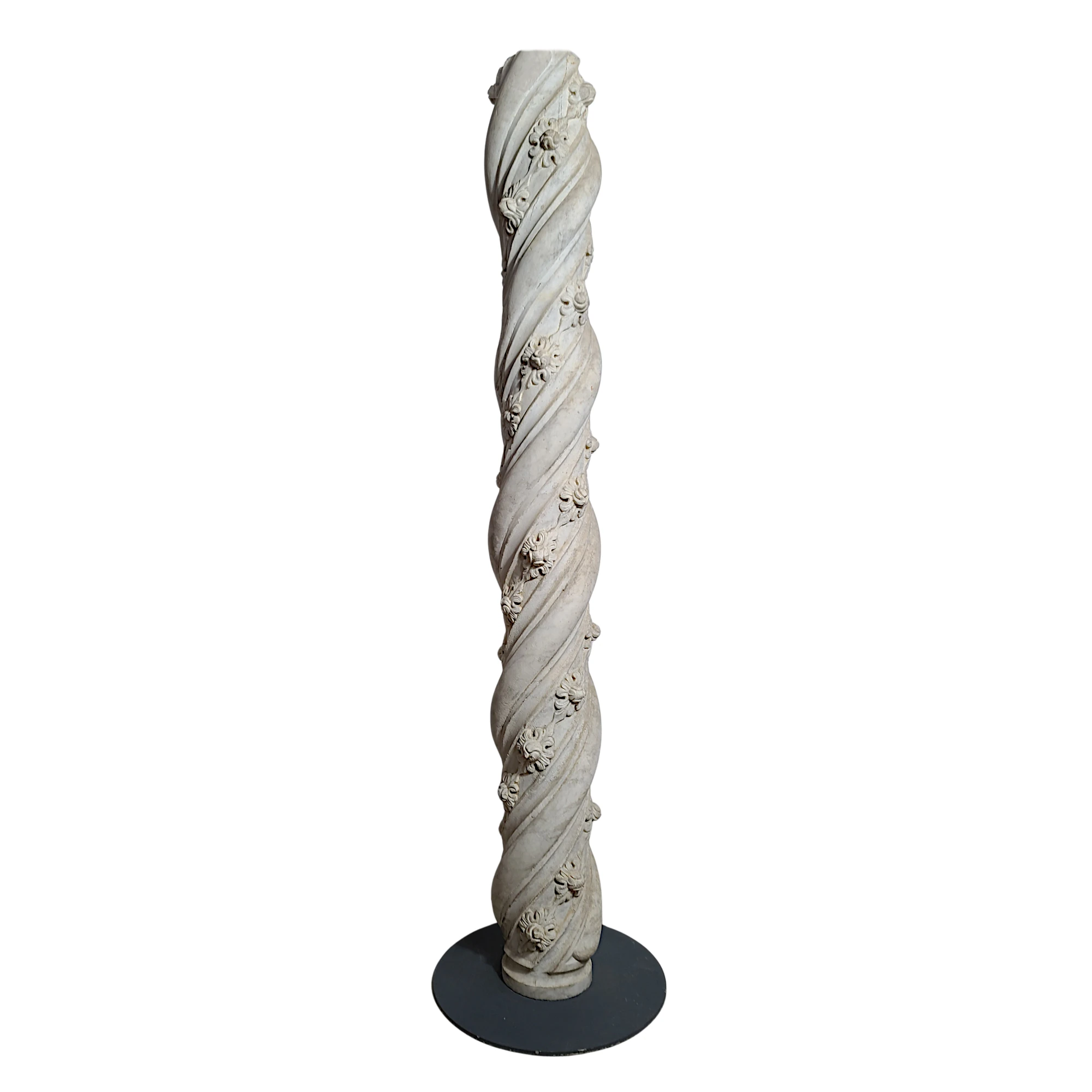 Gothic marble column - White marble